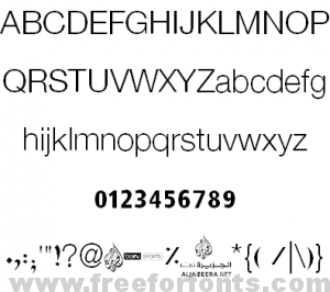 Aljazeera font - fontforlife.com