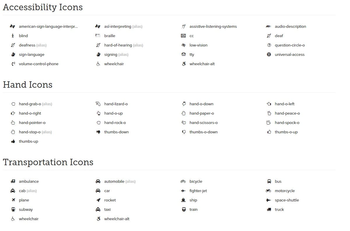 font awesome icons Free Download - fontforlife.com