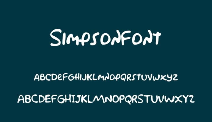 Simpsonfont Font - fontforlife.com