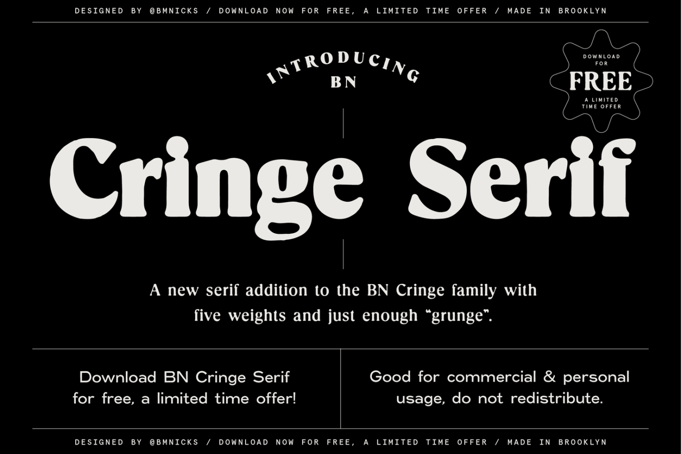 BN Cringe Serif Font - fontforlife.com