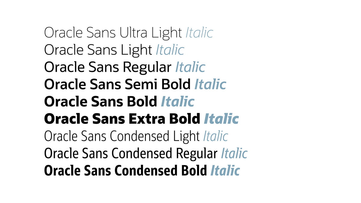 Oracle Sans Font - fontforlife.com
