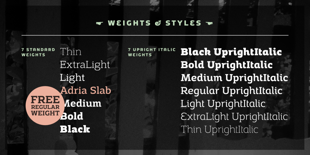 Adria Slab Font - fontforlife.com