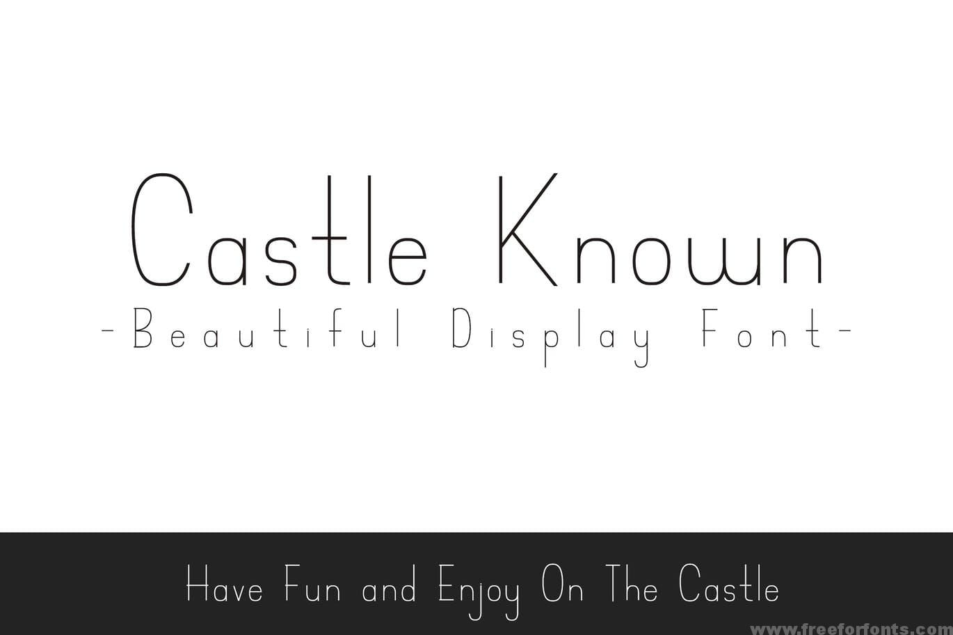 Castle Known - Font Free Download — Free Font Download