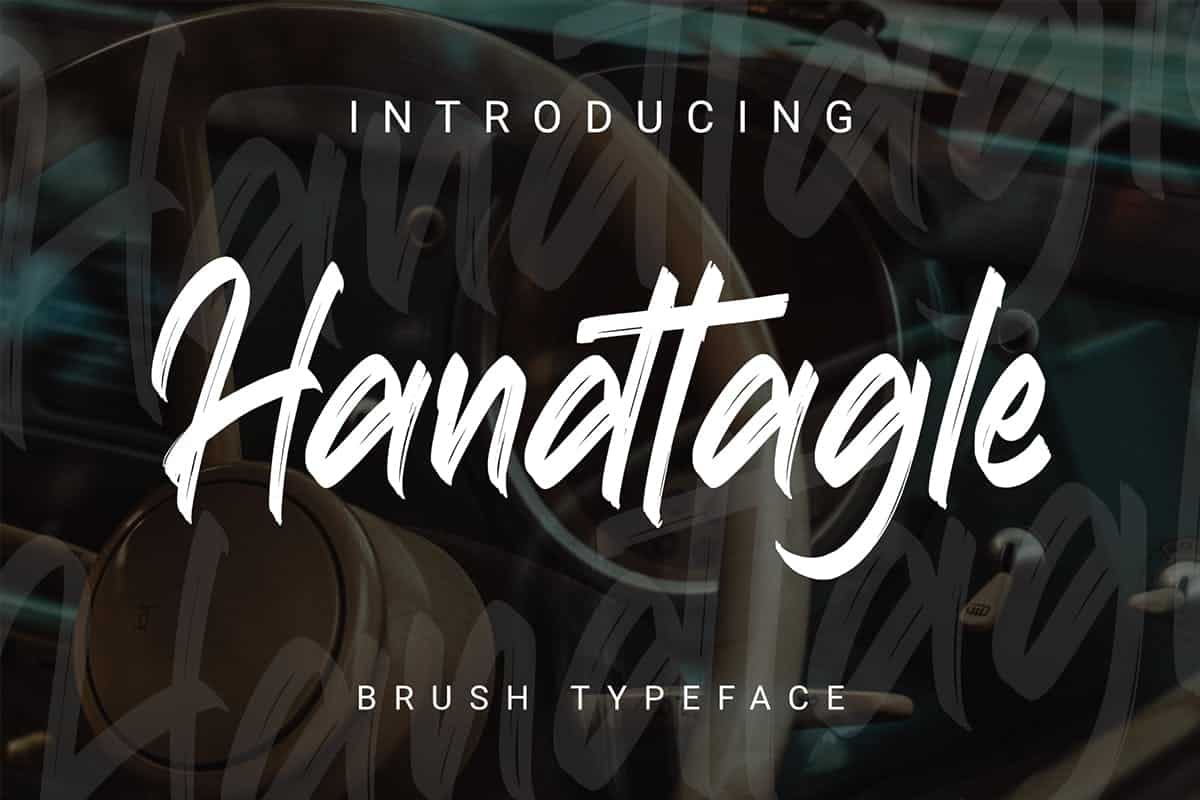 Handtagle – Handbrush Typeface - fontforlife.com