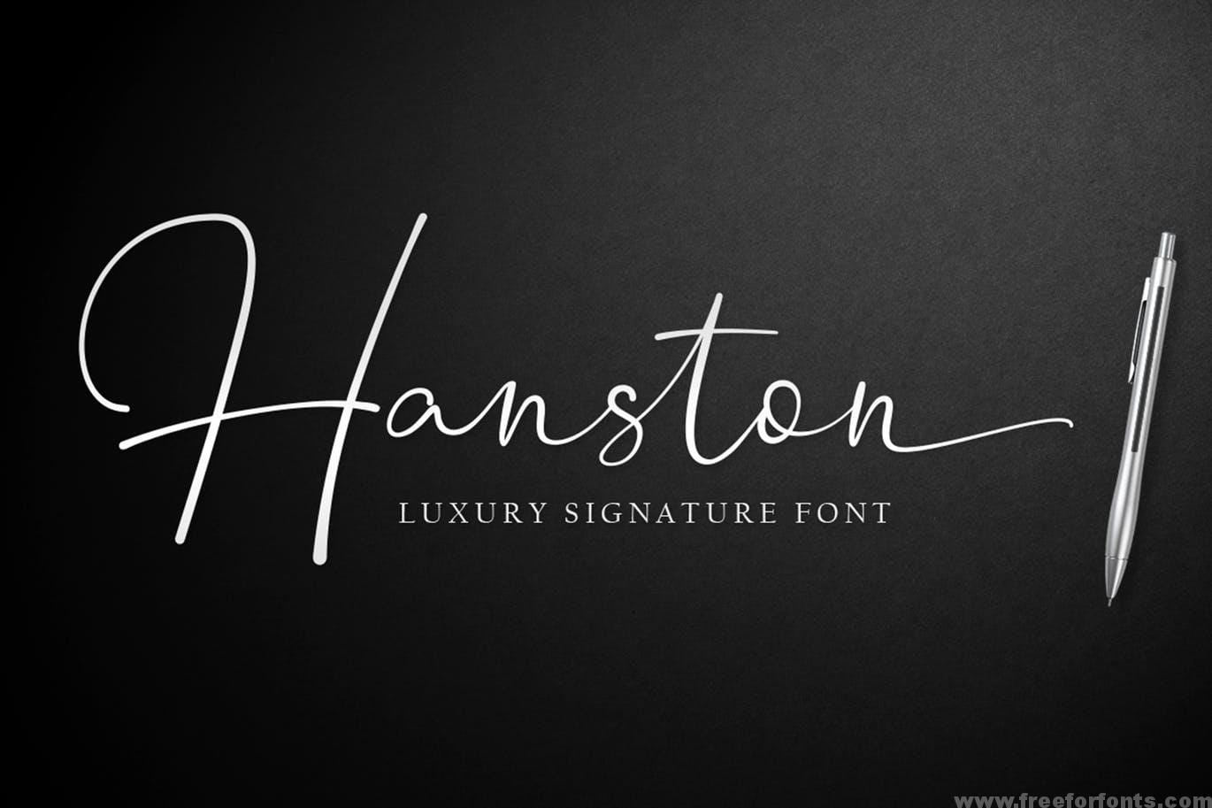 Hanston | Luxury Signature Font Free Download — Free Font Download