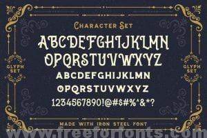 Iron Steel Font Free Download - fontforlife.com