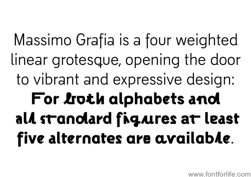 Massimo Grafia Font - fontforlife.com