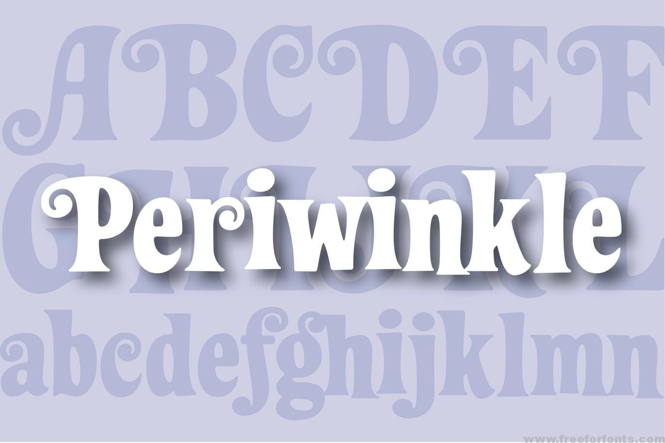 Periwinkle Font Free Download Free Font Download