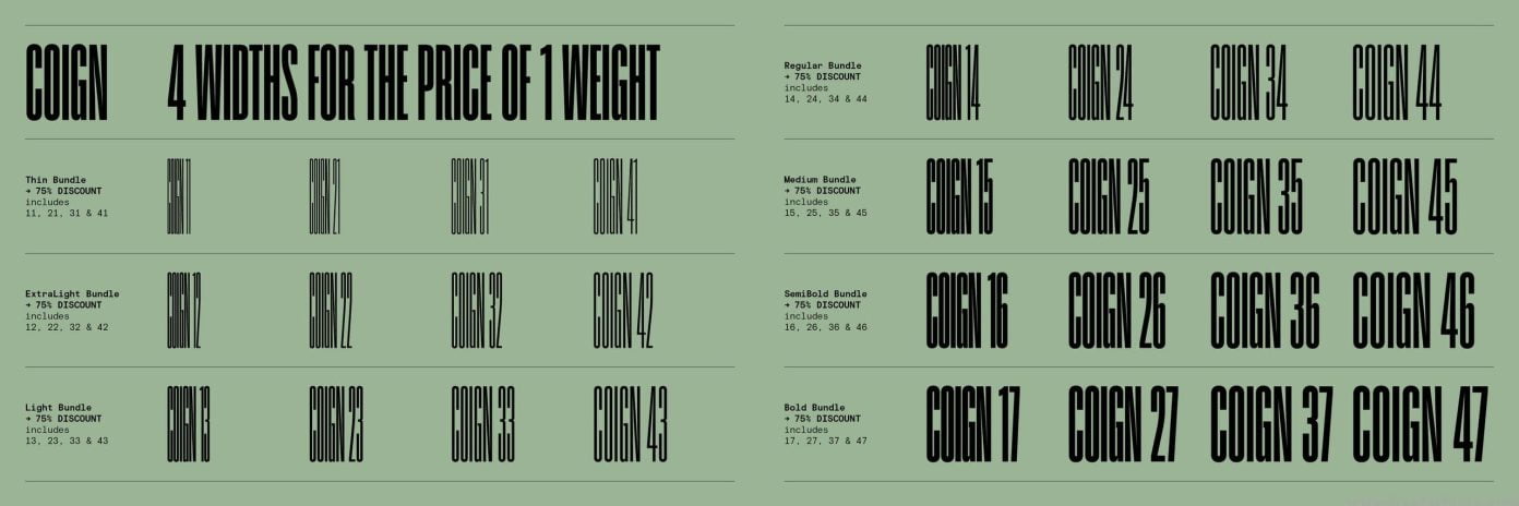 Coign Pro Font Family - fontforlife.com