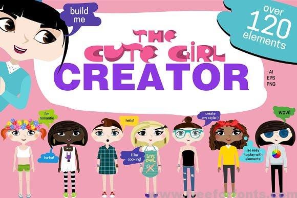 The Cute Girl Creator Free Download | Free Font Download